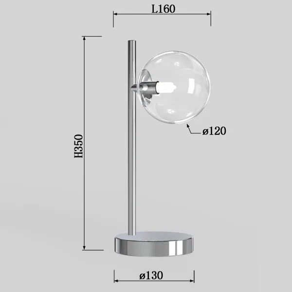 ONLI - Stolní lampa KIMBERLY 1xG9/6W/230V 35 cm lesklý chrom