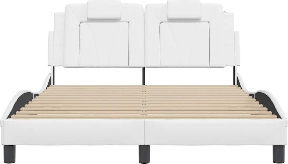 Rám postele Viana bez matrace bílý 140x190 cm umělá kůže 3208090