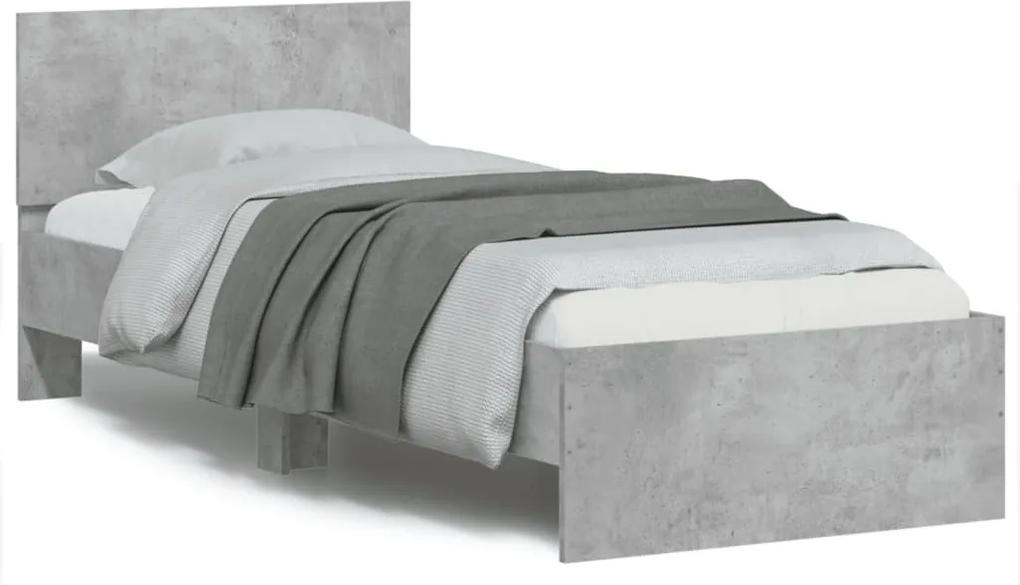 vidaXL Rám postele s čelem 75 x 190 cm kompozitní dřevo [838664] Barva: Bílá