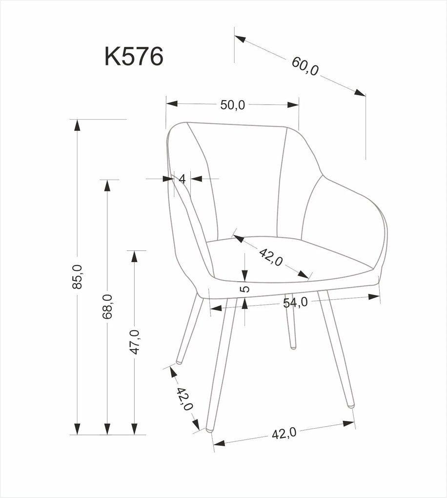 HALMAR K576 židle šedá