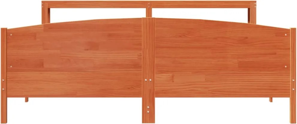 Postel bez matrace voskově hnědá 200 x 200 cm masivní borovice 3306215