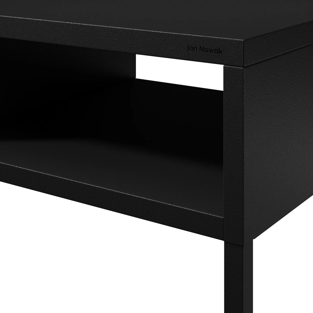 Konferenční stolek černý kovový obdélníkový, 900x450x450 mm: MATTEO