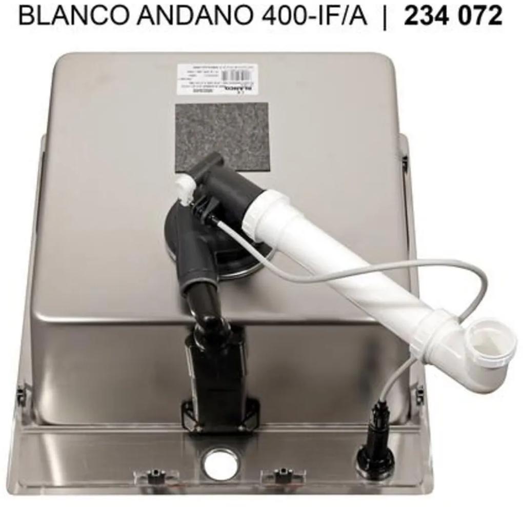 Nerezový dřez Blanco Andano 400 IF/A InFino Nerez hedvábný lesk