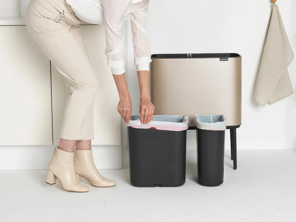 Brabantia BO Touch Bin 11+23L champagne