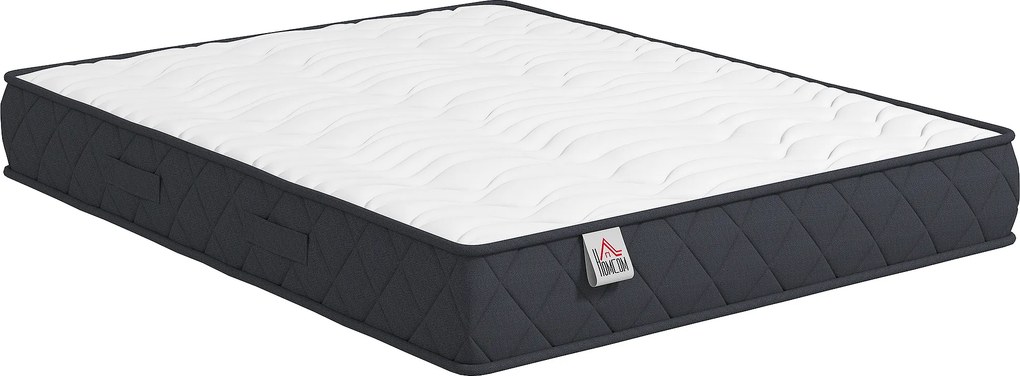 HOMCOM matrace 200x160 cm, matrace pro 2 osoby, paměťová pěna, tloušťka 20 cm, certifikát OEKO-TEX, střední tuhost