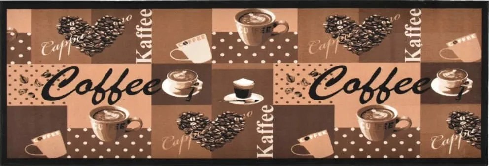 vidaXL Kuchyňský koberec omyvatelný Vaření 60 x 180 cm samet [136547] Barva: Kávová