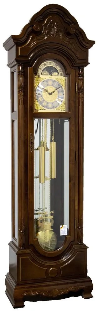 Adler 10017-W - Sloupové hodiny s půlovým závažovým strojem od německé firmy Hermle