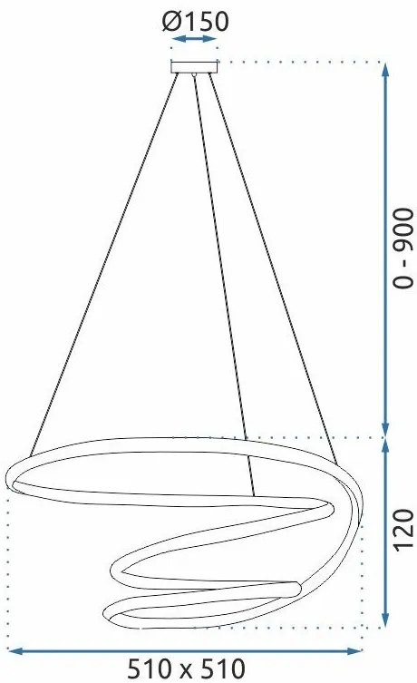 Toolight Moderní stropní LED osvětlení G080-1CP zlaté