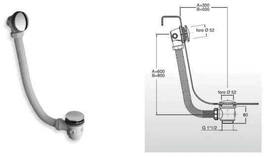Bruckner - Vanová souprava CLICK-CLACK bílá/lesklý chrom