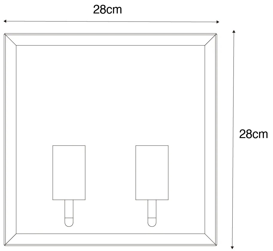 Venkovní nástěnné svítidlo černé a mosazné 2-světlo - Rotterdam