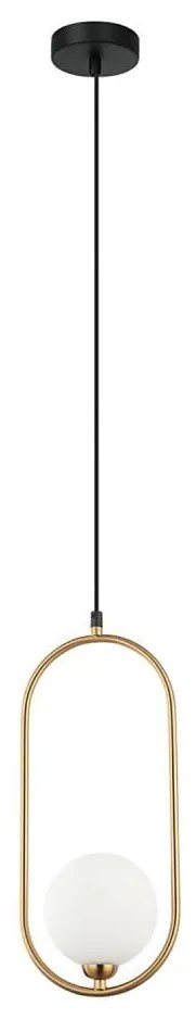 ITALUX PND-3965-1-BRO - Lustr na lanku LUPUS 1xG9/25W/230V černá/zlatá