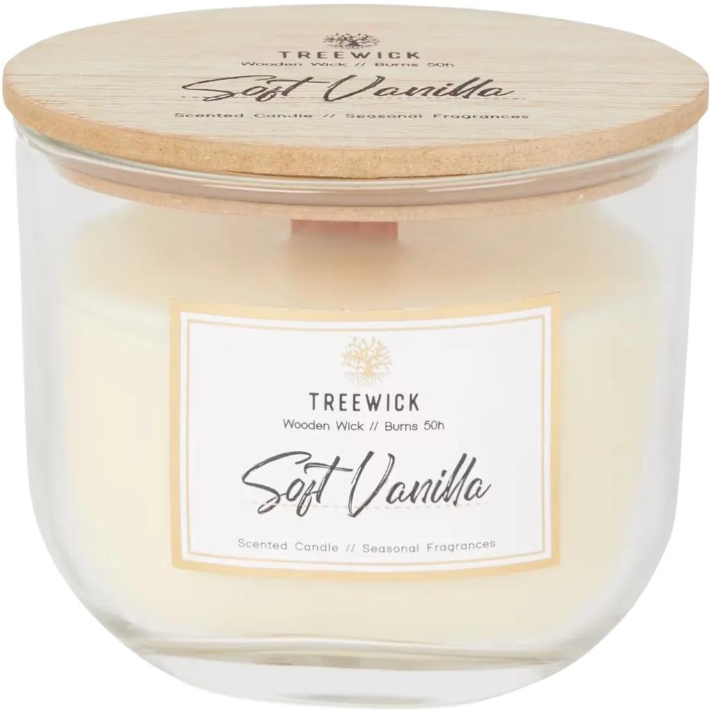 Vonná svíčka Treewick Soft Vanilla s dřevěným knotem