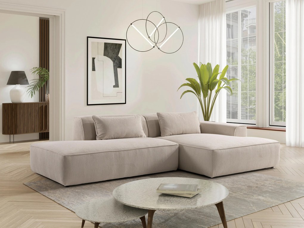 XXXLutz ROHOVÁ SEDAČKA, plast, textil, kompozitní dřevo, béžová MID.YOU - Sedací soupravy - 000694009608