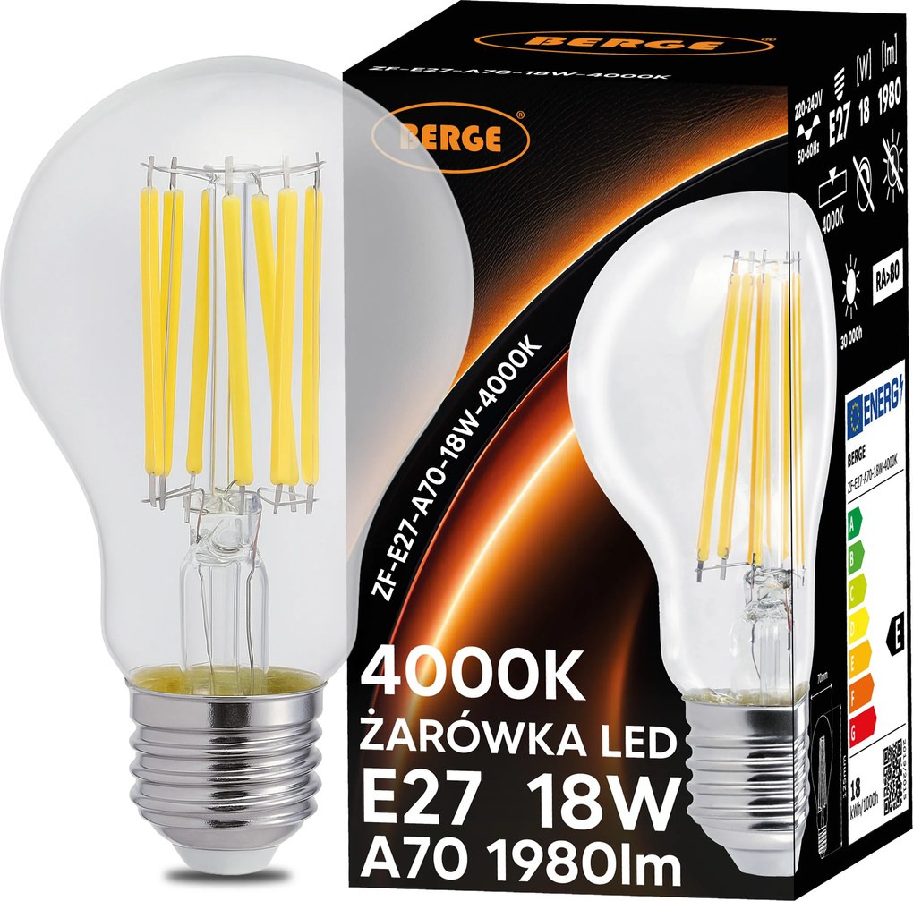 SADA 6x LED žárovka E27 18W 1980lm 4000K - neutrální bílá