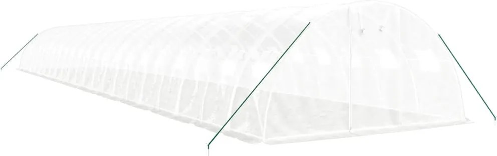 Skleník s ocelovým rámem bílý 88 m² 22 x 4 x 2 m 3188081