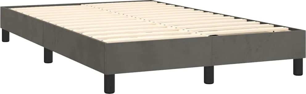Rám postele s boxspringem tmavě šedá 120 x 200 cm samet 3120761