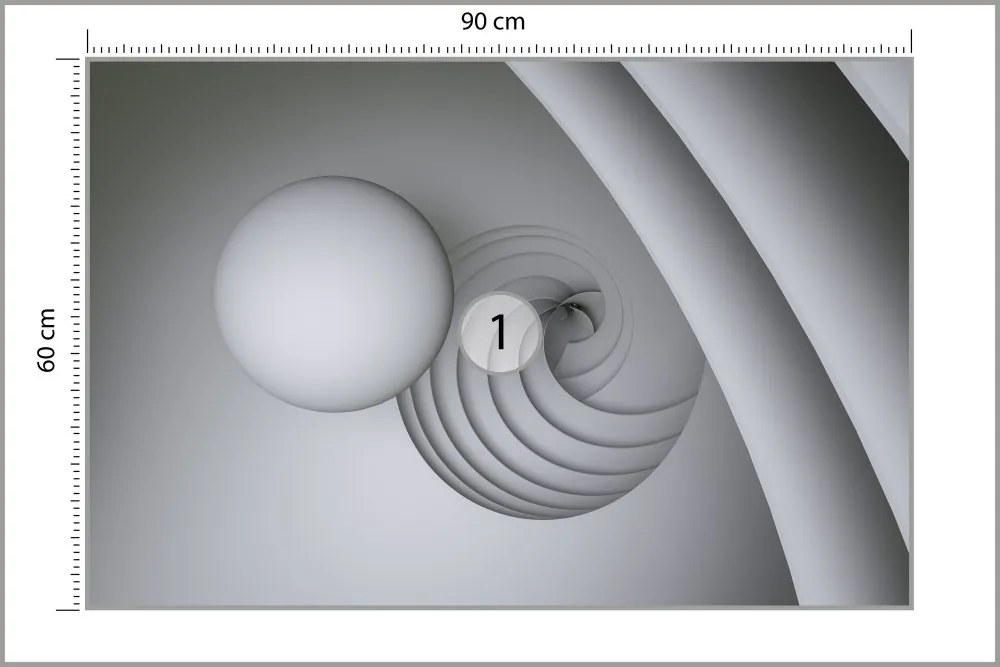 Fototapeta Optická Koule 3D Omyvatelný vlies 368x280