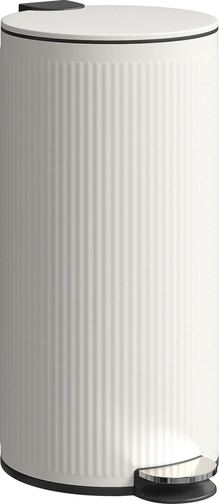 HOMCOM Koš na odpadky 30 L nášlapný s víkem Softclose a pedálem, vnitřní kovový kbelík, černý, 36 x 30 x 60,5 cm 851-063V00CW
