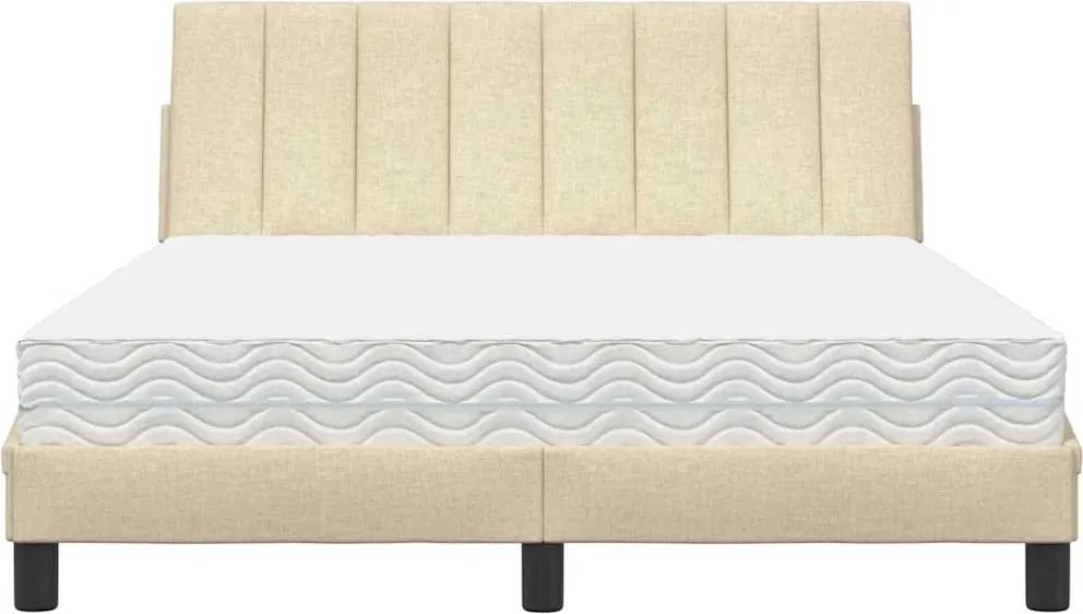 Postel s matrací Hanko krémová 120 x 200 cm textil 3310522