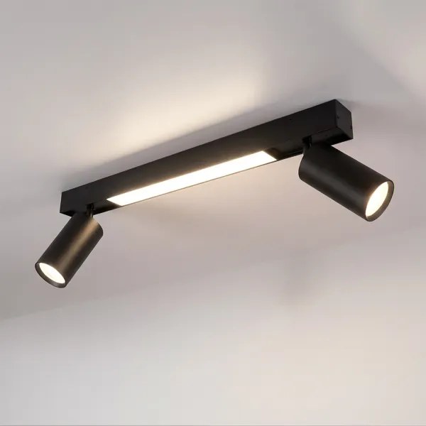 Brilagi - LED Bodové svítidlo SELE 2xGU10/30W/230V + LED/15W černá