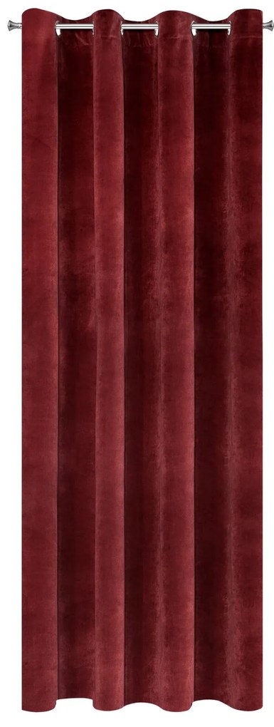 ZATEMŇOVACÍ ZÁVĚS NA KROUŽCÍCH RIA 140X250 CM BORDOVÁ