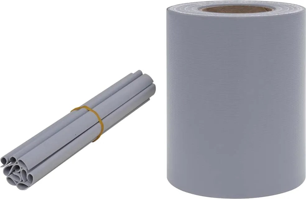 Zatemňovací lišty PVC 140 x 0,19 m matné světle šedé 147872