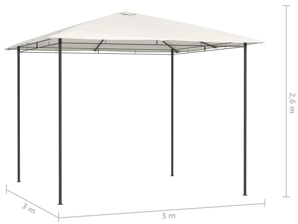 Altán 3 x 3 x 2,6 m krémový 160 g/m²,  313608