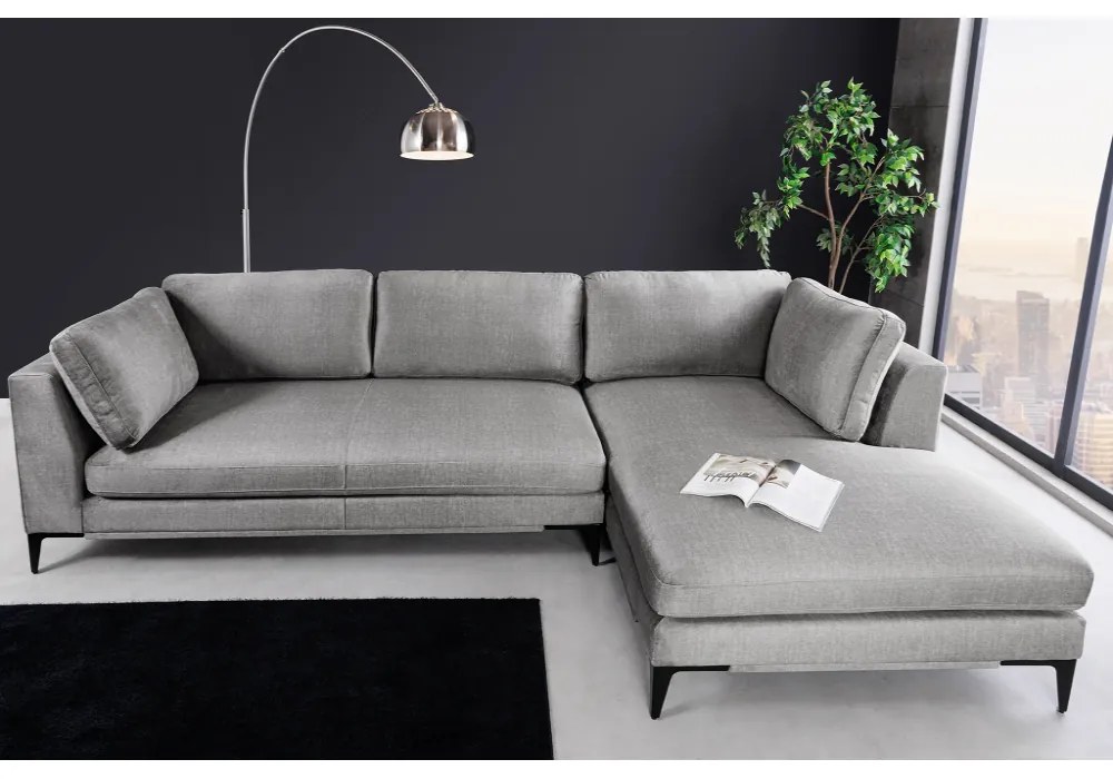 Massive home | Rohová pohovka SIGNUM 315cm 3místná - šedá