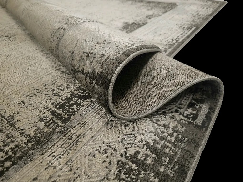 BE Koberec Deluxe 9090 GREY - šedý obdélníkový Rozměr: 60x100 cm