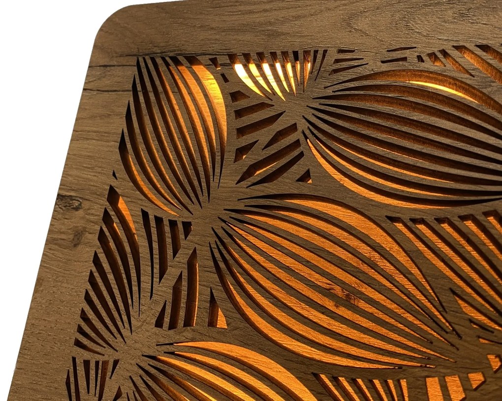 Li-Go "Listy" lampa 19x19cm provedení povrchu: dub světlý
