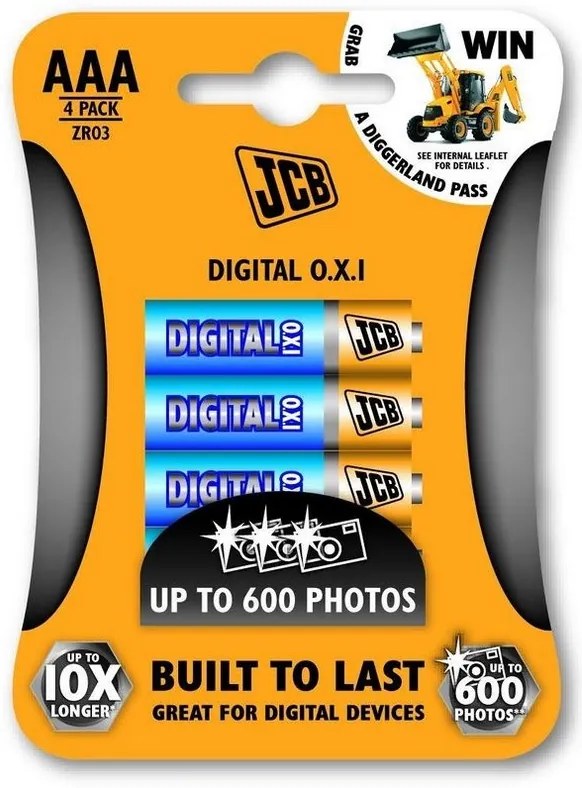 Baterie AAA/LR03 JCB OXI DIGITAL 4ks (blistr)