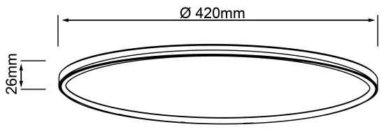 Brilliant - LED Stropní svítidlo MILTON LED/24W/230V pr. 42 cm černá