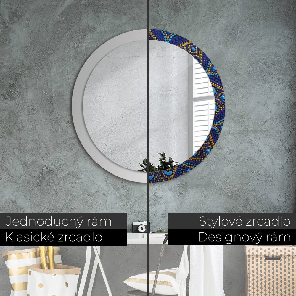 Kulaté dekorativní zrcadlo Dekorativní složení fi 90 cm