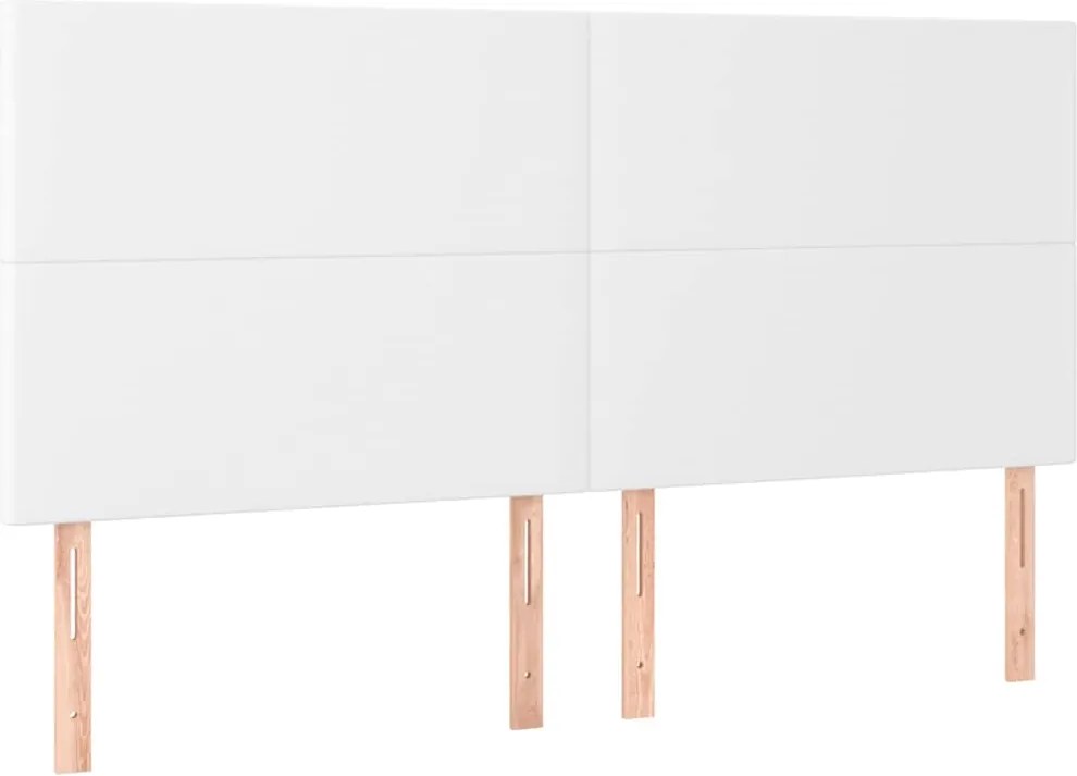 Box spring postel s matrací bílá 160x200 cm umělá kůže 3128920