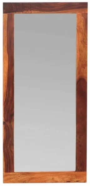 Indický nábytek - Zrcadlo Gani 60x130 z indického masivu palisandr Světle medová