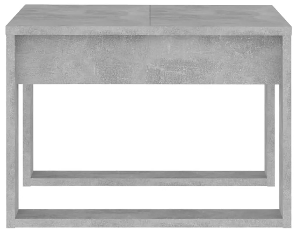 Odkládací stolek betonově šedý 50 x 50 x 35 cm dřevotříska - Default Title