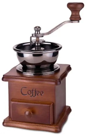 ČistéDřevo Mlýnek na kávu s kovovým zásobníkem tmavý - coffee