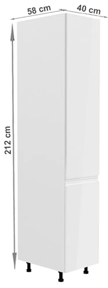 Potravinová kuchyňská skříňka D40SP Aurellia (bílá + lesk bílý) (P). 1015764