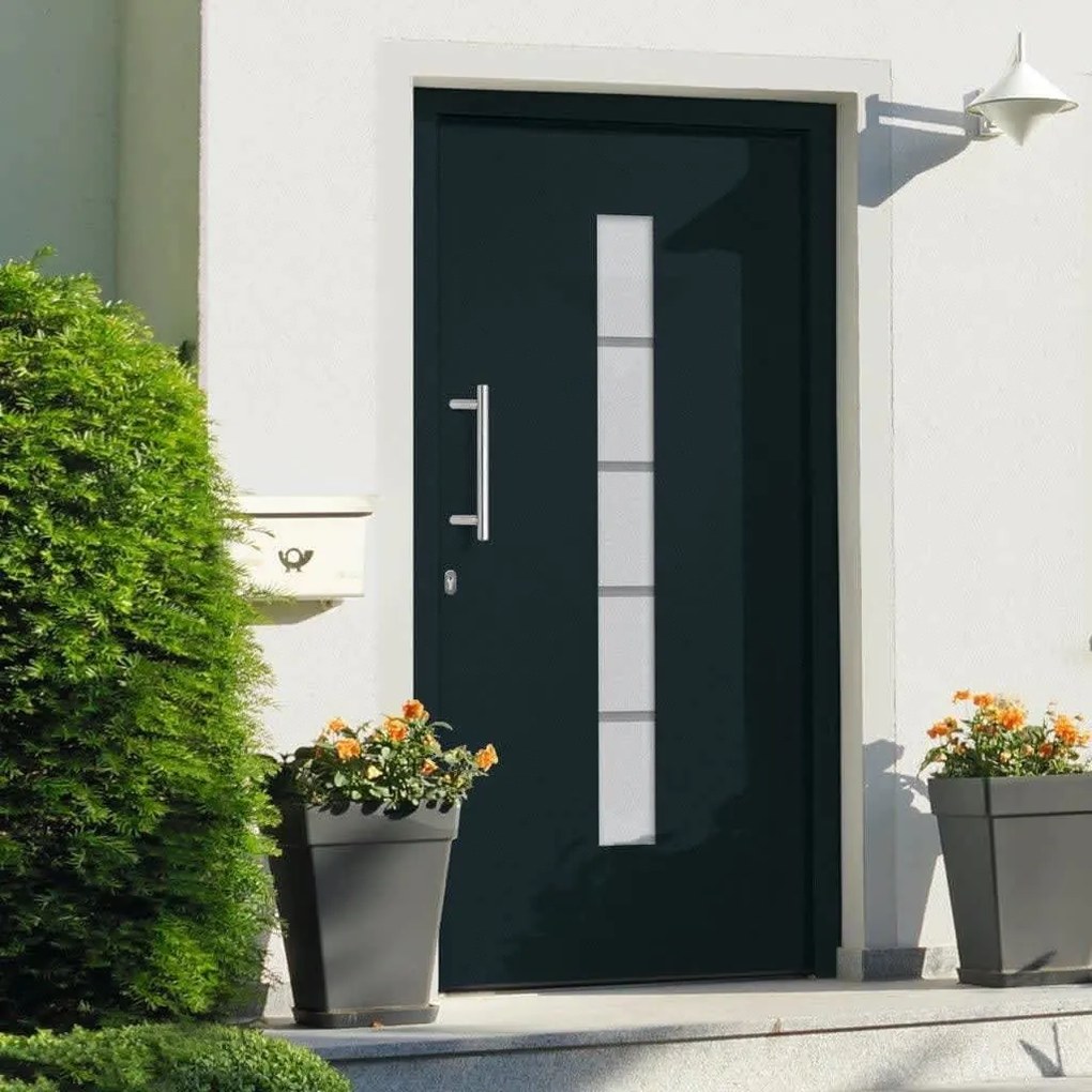 vidaXL Vchodové dveře hliník a PVC 110 x 210 cm [3056811] Barva: Bílá