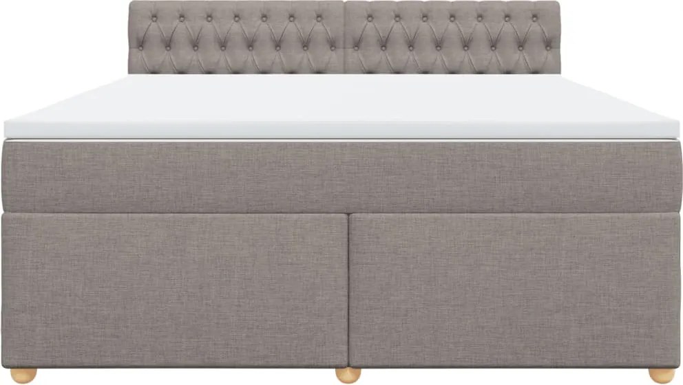 Box spring postel s matrací taupe 180x200 cm textil 3289070