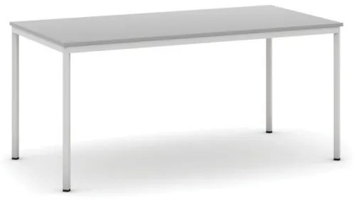 Jídelní stůl, 1600 x 800 mm, deska šedá, podnož sv. šedá