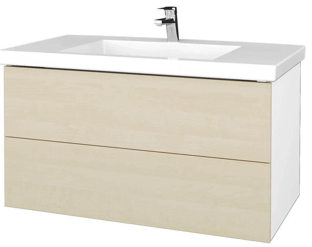 Dřevojas Koupelnová skříňka VARIANTE SZZ2 100 Varianta: N01 Bílá lesk / L01 Bílá vysoký lesk
