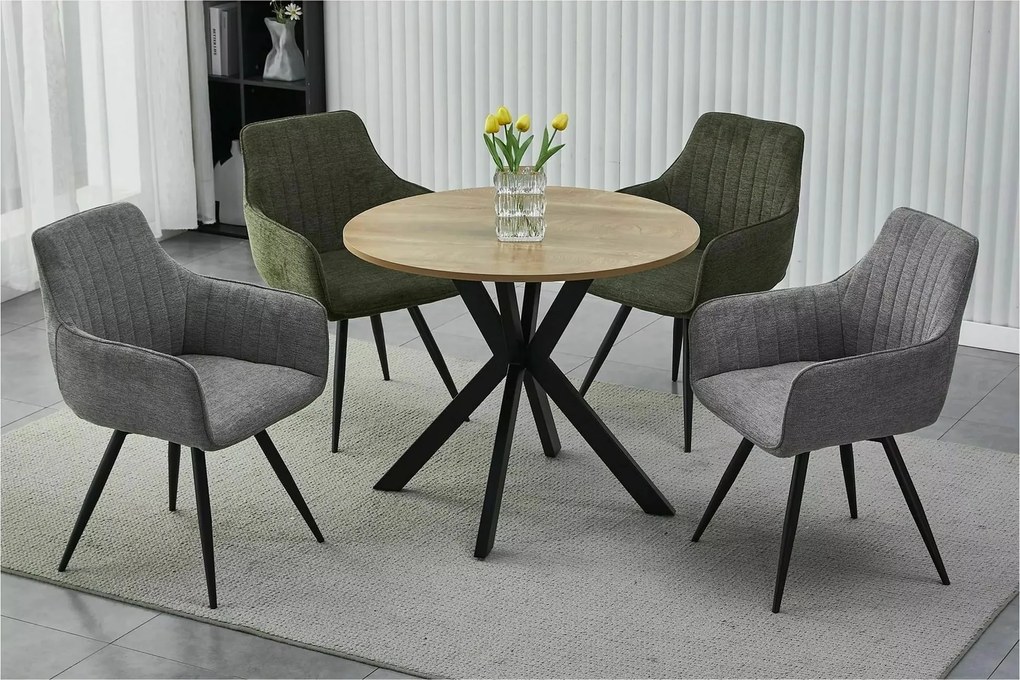 Jídelní stůl Talia II 90 cm dub přírodní/černý