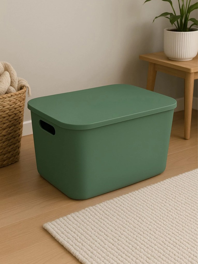 Sinsay - Úložný box s víkem - tmavě zelená