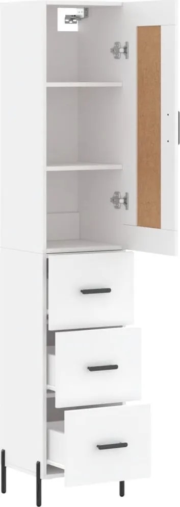 vidaXL Skříň highboard 34,5 x 34 x 180 cm kompozitní dřevo [3200201] Barva: Černá