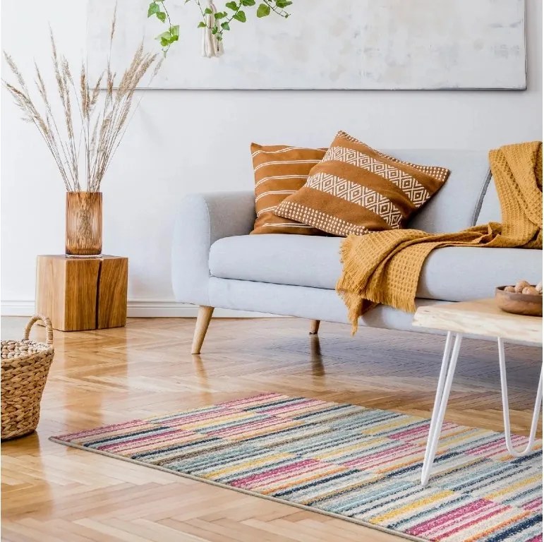 Tribeca Design Kusový koberec Jars Multicolor Stripe Rozměry: 66x240 cm