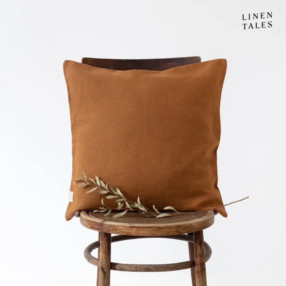 Lněný povlak na polštář 45x45 cm Hazelnut – Linen Tales