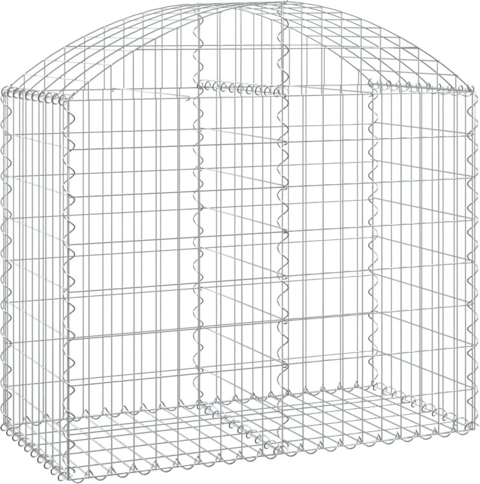 Klenutý gabionový koš 100 x 50 x 80/100 cm pozinkované železo 153434