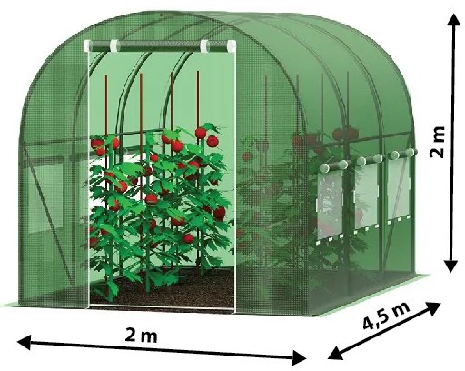 Foxigy Zahradní fóliovník 2x4,5m s UV filtrem PREMIUM