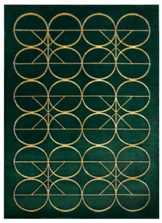 koberec EMERALD výhradní 1010 glamour, stylový kruhovýy lahvově zelená / velikost 120x170 cm | krásné koberce cz